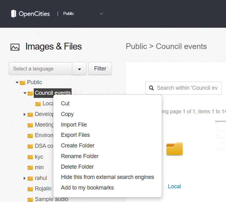 Export Files from the Files Library – OpenCities