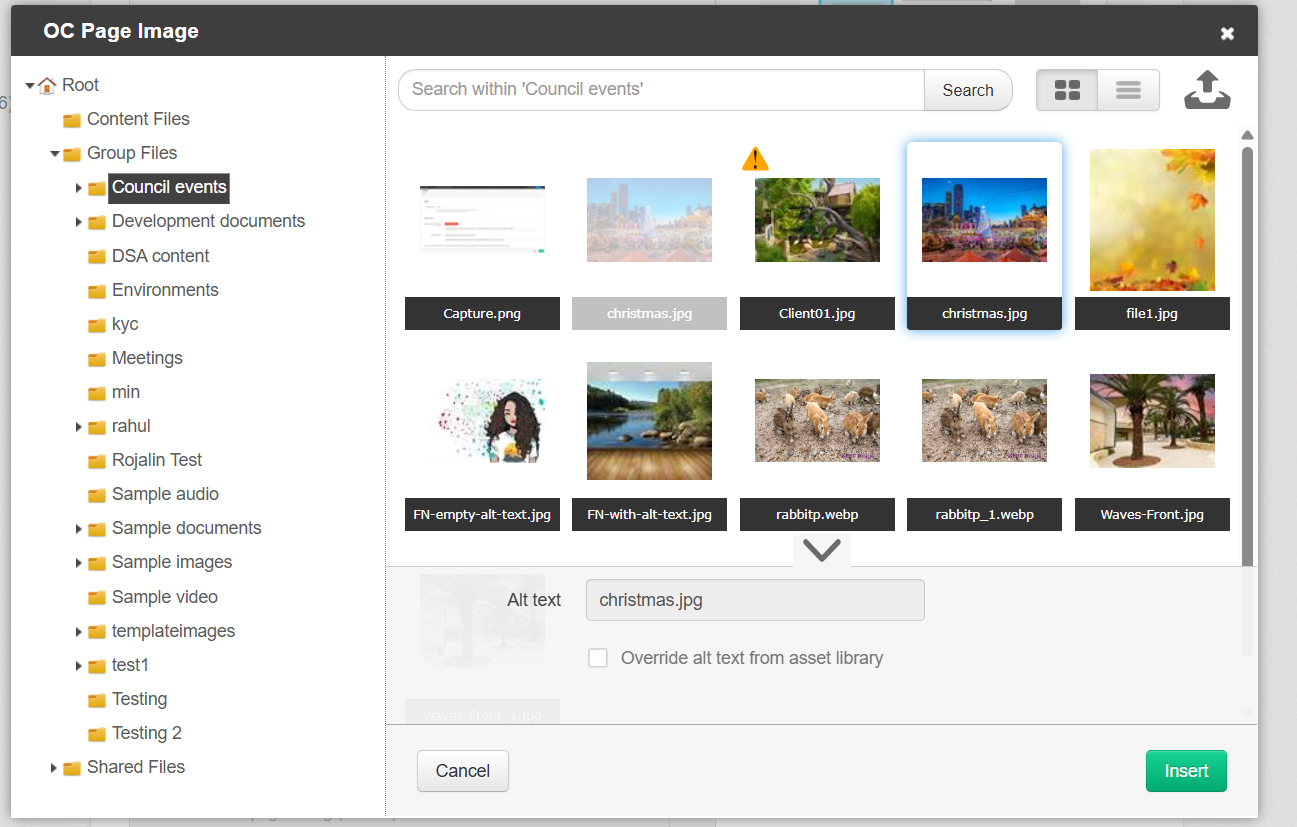 Use or Override Alt Text from the Files Library – OpenCities