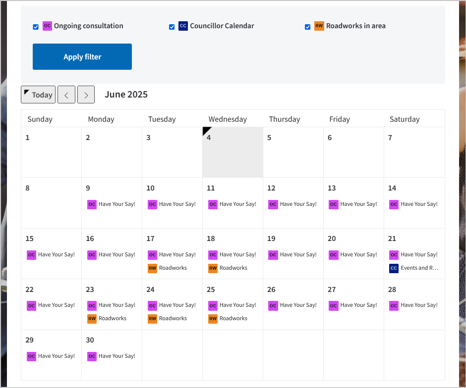 Ideas for Combined Calendars – OpenCities