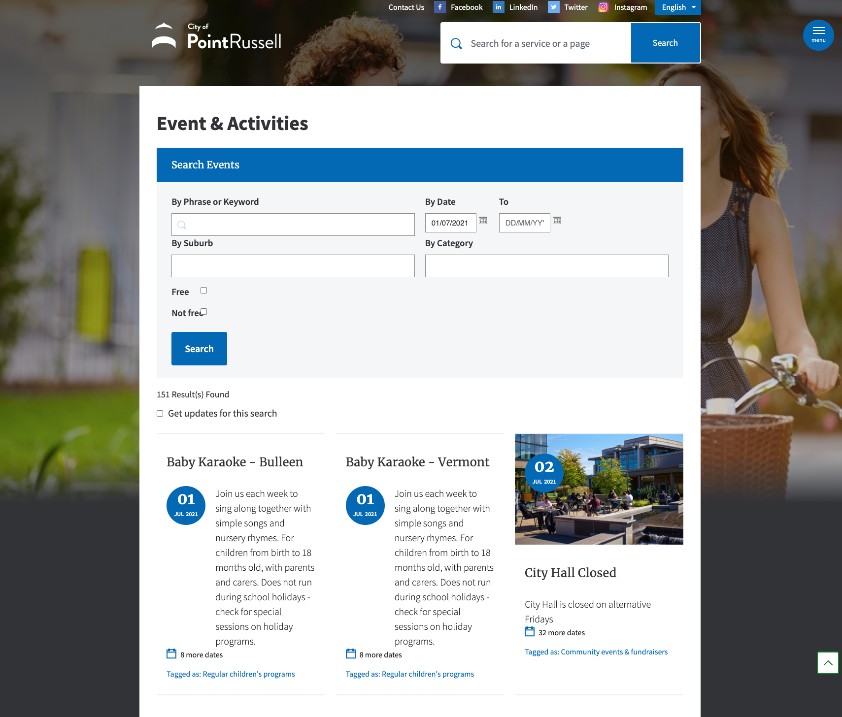 About the Events Module – OpenCities
