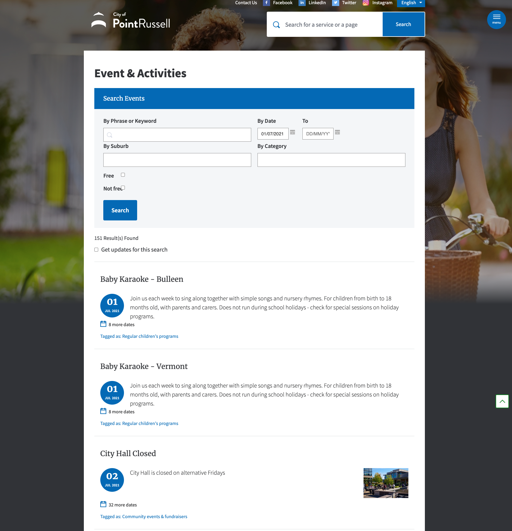 About the Events Module – OpenCities