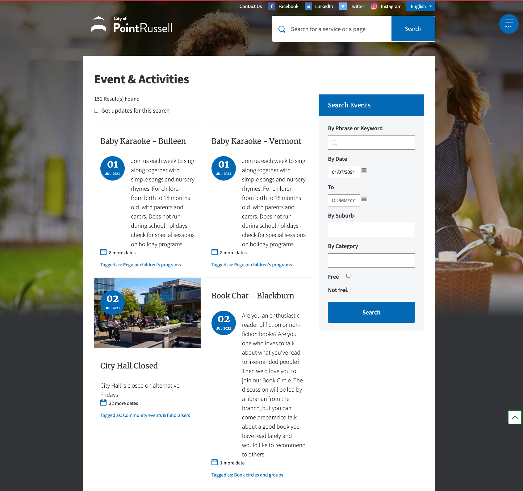 About the Events Module – OpenCities