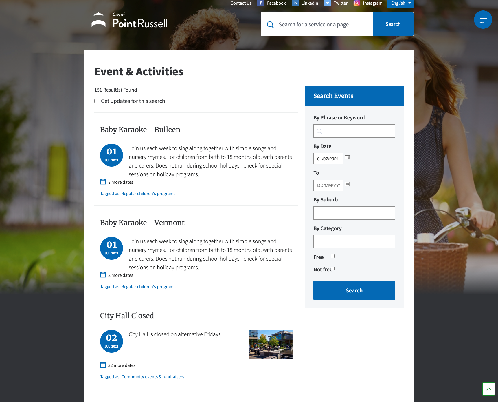 About the Events Module – OpenCities