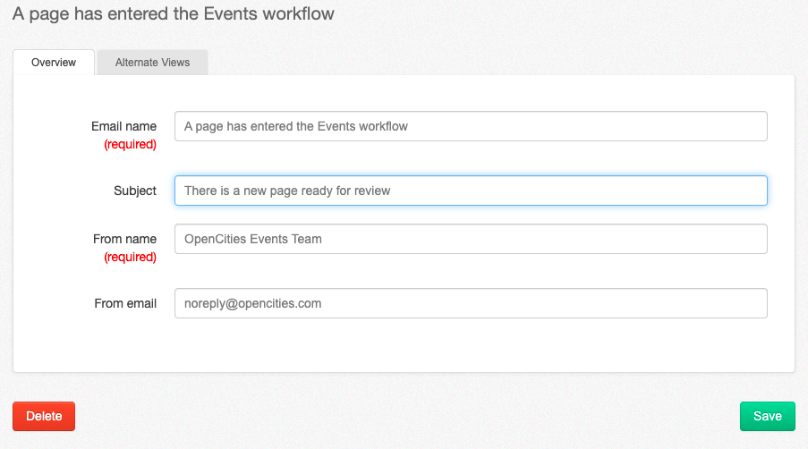 Create Email Templates for Workflows – OpenCities