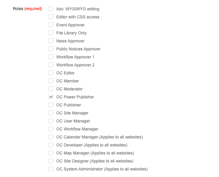 Create Custom Roles and Assign Them to Users – OpenCities