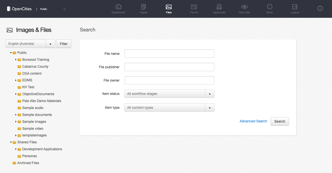 About the Files Library – OpenCities