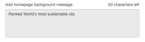 Homepage Image and Welcome Message – OpenCities