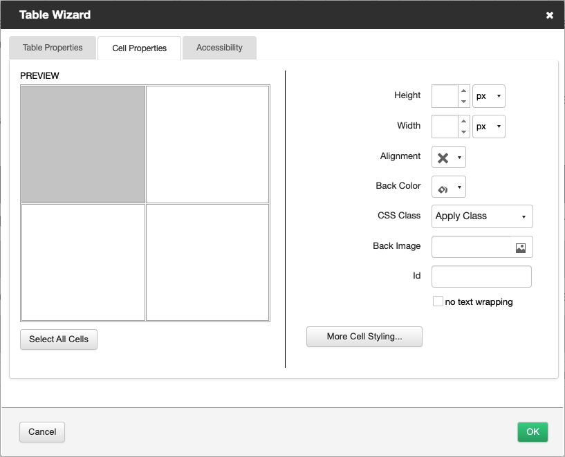 Create an Accessible Table – OpenCities