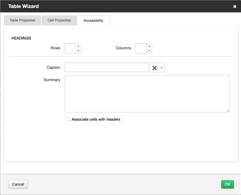 Create an Accessible Table – OpenCities