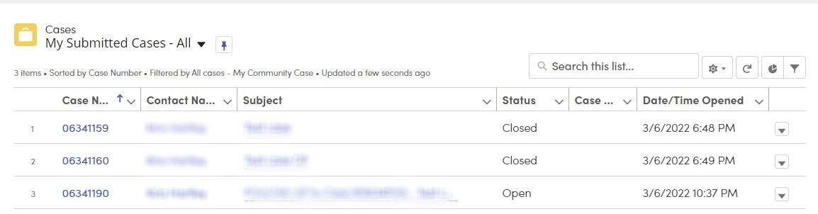 Manage and Update Your Support Cases – OpenCities