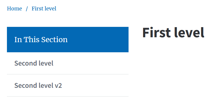 Section Navigation for General Pages – OpenCities