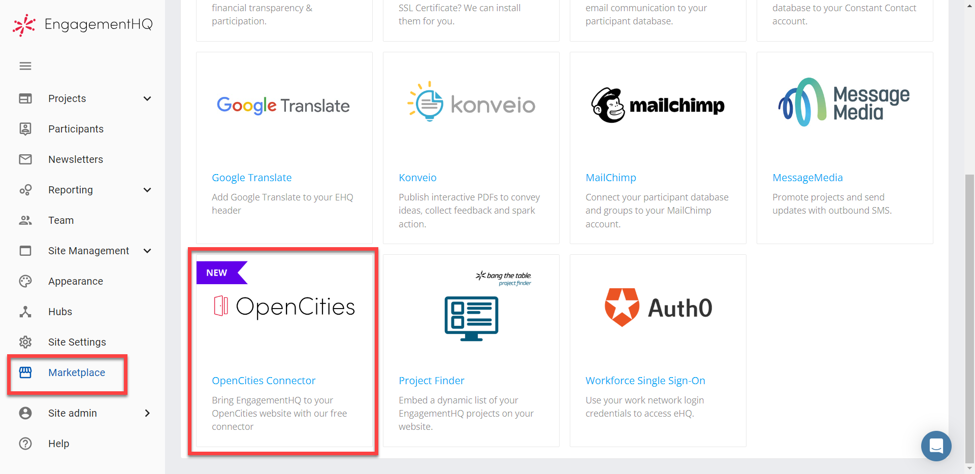 EngagementHQ x OpenCities Connector Setup Guide – OpenCities