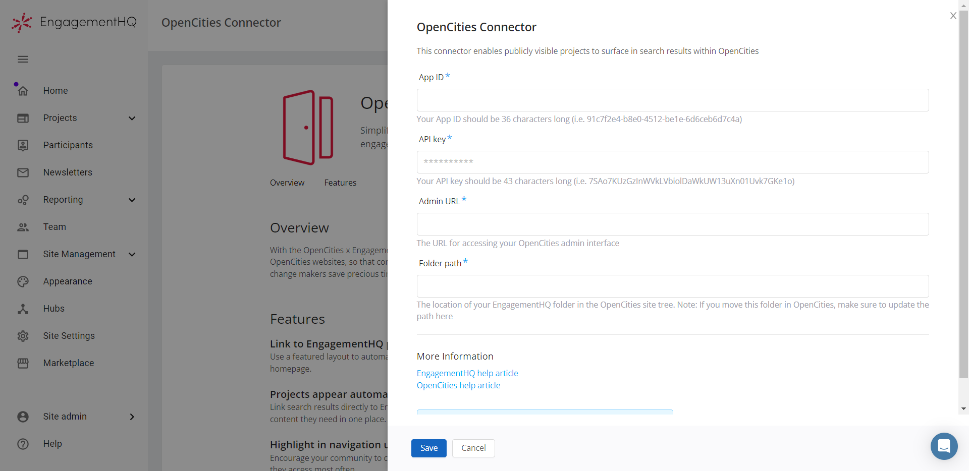 EngagementHQ x OpenCities Connector Setup Guide – OpenCities